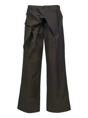 HELIOT EMIL Wide Leg Draped Trousers - Black