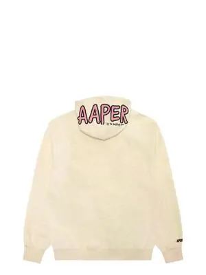 AAPE BY *A BATHING APE Logo Print Hoodie - Neutrals
