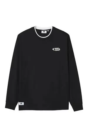 CHOCOOLATE Logo-print Layered-effect T-shirt - Black