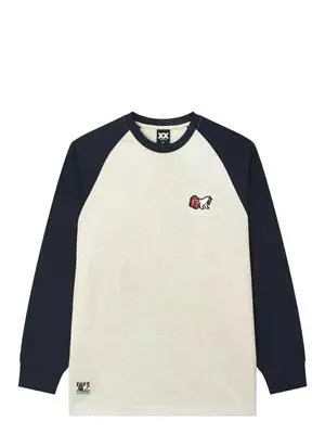 FINGERCROXX Embroidered Raglan-sleeve T-shirt - Neutrals