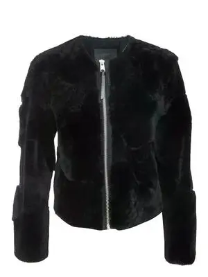 ALLSAINTS AllSaints Hania Shearling Zip-Up Jacket