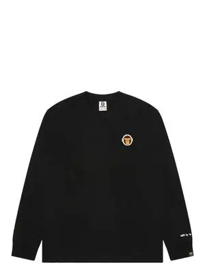 AAPE BY *A BATHING APE Logo-patch Long-sleeve T-shirt - Black