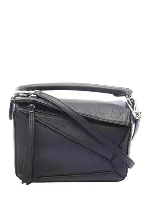 Loewe Loewe Calfskin Puzzle Satchel Black