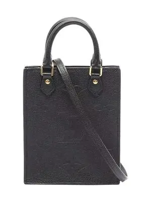 LOUIS VUITTON 2021 Monogram Empreinte Petit Sac Plat Satchel - Black