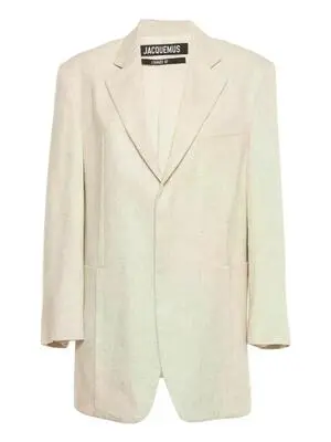 Jacquemus Long Sleeves Blazer - Neutrals