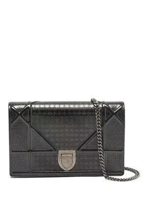 Dior Mini Diorama Microcannage Shoulder Bag - Grey