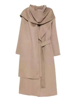 MAX MARA S Max Mara Belted Coat With Integrated Scarf