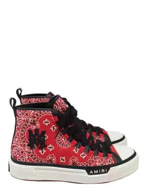 Amiri Bandana Ma Court High Top Sneakers - Red