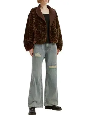 Izzue Distressed Wide-leg Jeans - Blue