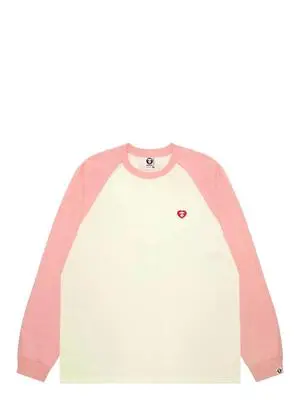 AAPE BY *A BATHING APE Raglan-sleeve Logo-patch T-shirt - Neutrals