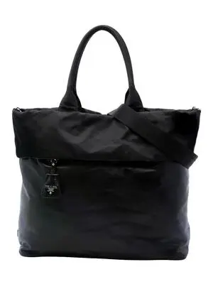Prada Tessuto And Nappa Reversible Satchel - Black