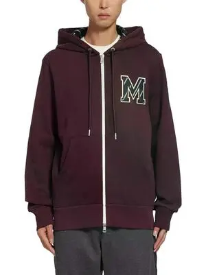 Moncler Logo Patch Zip-up Hoodie - Red