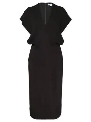 Stella McCartney Stella McCartney V-Neck Batwing Midi Dress Black