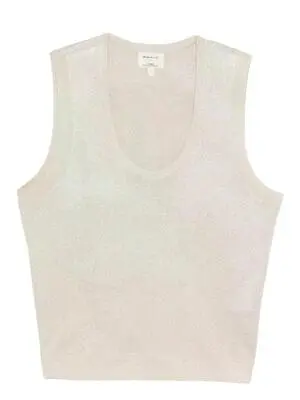 MAISON123 Metallic Effect Knit Top - Gold