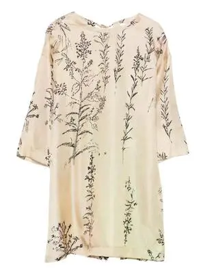 ALYSI Floral Print Tie-fastening Blouse - Neutrals