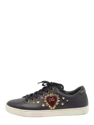 Dolce & Gabbana Dolce & Gabbana Portofino Heart-Patch Sneakers Black