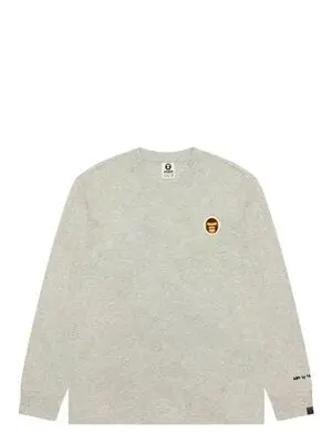 AAPE BY *A BATHING APE Logo-patch Long-sleeve T-shirt - Grey