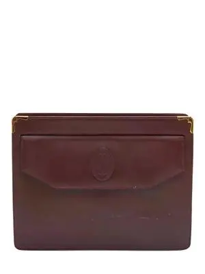 Cartier Must De Leather Clutch Bag - Red
