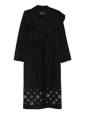 Proenza Schouler Alix Eyelet Embellished Coat - Black