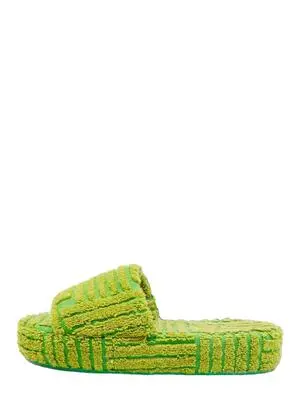 Bottega Veneta Resort Sponge Flat Sandals - Green