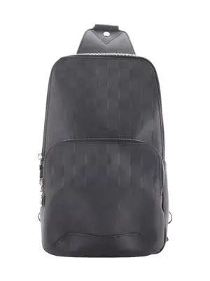 LOUIS VUITTON Avenue Sling Bag Damier Infini Leather Shoulder Bag - Black