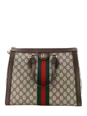 Gucci Ophidia Top Handle Tote Bag - Brown