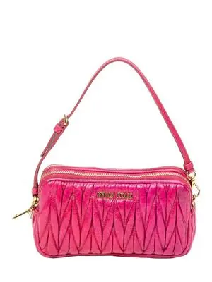 MIU MIU Miu Miu Matelassé Double-Zip Pouch