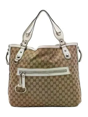 Gucci Gg Canvas Icon Bit Zip Tote Bag - Neutrals
