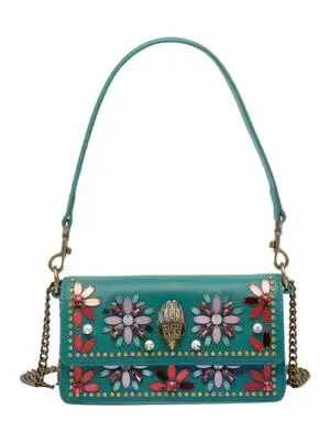 Kurt Geiger Crystal Embellished Eagle-motif Shoulder Bag - Green