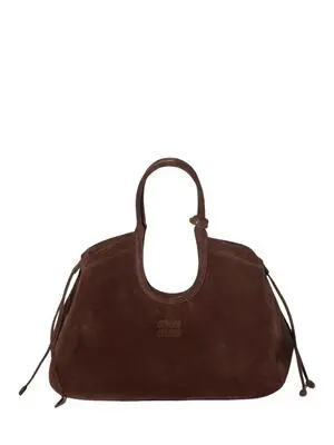 Miu Miu Miu Miu Ivy Suede Tote Bag Brown