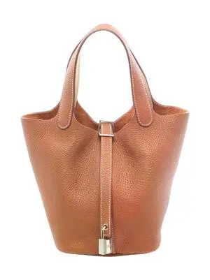 Hermès Clemence And Swift Picotin Lock 18 Eclat Handbag - Brown