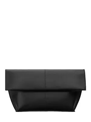 FREJA Freja Seamed Faux Leather Clutch Black