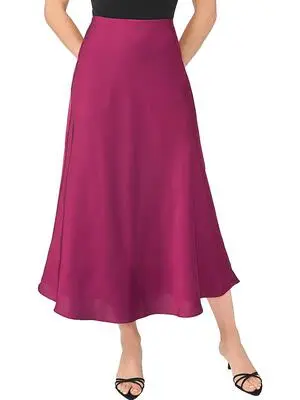 CECE DUPRAZ Satin Bias Maxi Skirt - Deep Mulberry