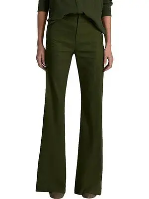 Alice + Olivia Andrew Mid Rise Bootcut Slim Pants - Dark Fern