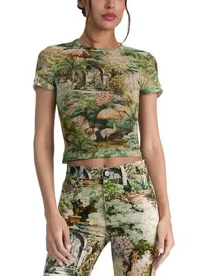 Alice + Olivia Tess Crewneck Tee - Terrainlg