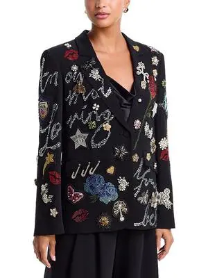 Cinq À Sept Kael Sequined Embroidered Blazer - Black/multi
