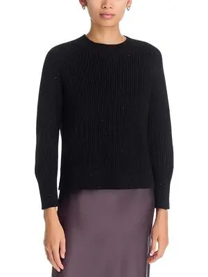 Kobi Halperin Kimberly Ribbed Raglan Sleeve Sweater With Embellishments - Black