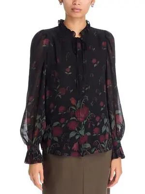 Kobi Halperin Floral Printed Blouse - Garnet Multi