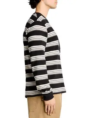 Moncler Chest Pocket Stripe Crewneck Shirt - Check Grey