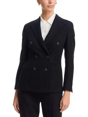 Eleventy Wool Mohair Double Breasted Jacket - Black