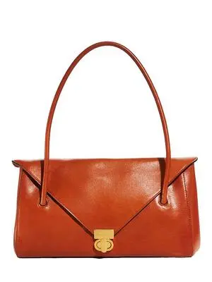 Marni Calfskin Leather East/west Shoulder Bag - Bark