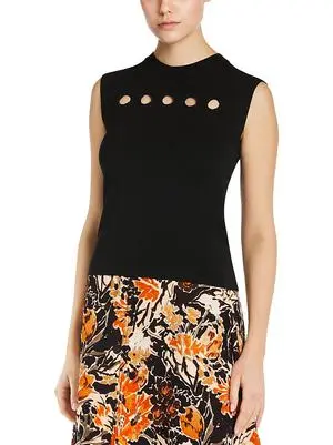 Marni Cotton Crewneck Cutout Top - Black