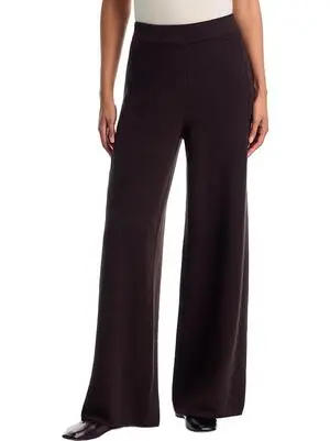 LISA YANG Olanda Cashmere Wide Leg Pants - Dark Oak