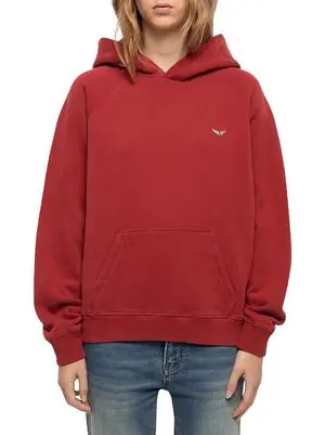 Zadig&Voltaire Georgy Embellished Hooded Sweatshirt - Cherry