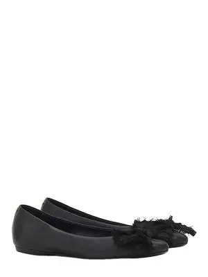 LANVIN The Bow Ballerina Flat - Black
