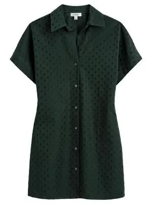 COS Polka Dot Cotton-Jacquard Shirt Dress