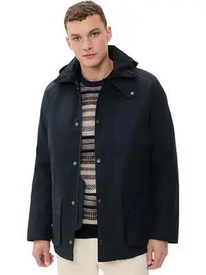 Barbour Winter Ashby Waxed Cotton Jacket - Navy