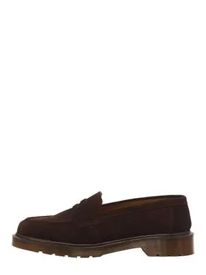Dr. Martens Delapre Repello Calf Suede Penny Loafer - Brown