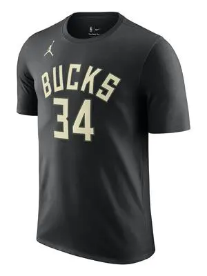 JORDAN Nba Milwaukee Bucks Statement Edition T-shirt - Black