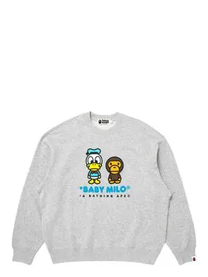A BATHING APE X Disney Donald Duck Baby Milo Relaxed Fit Crewneck - Grey